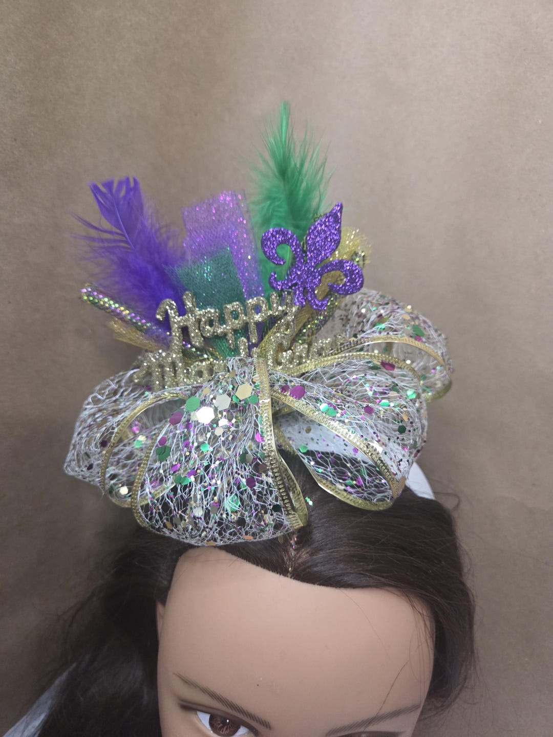 Mardi Gras Headband, Mardi Gras Head Piece, Mardi Gras Party Headband ...