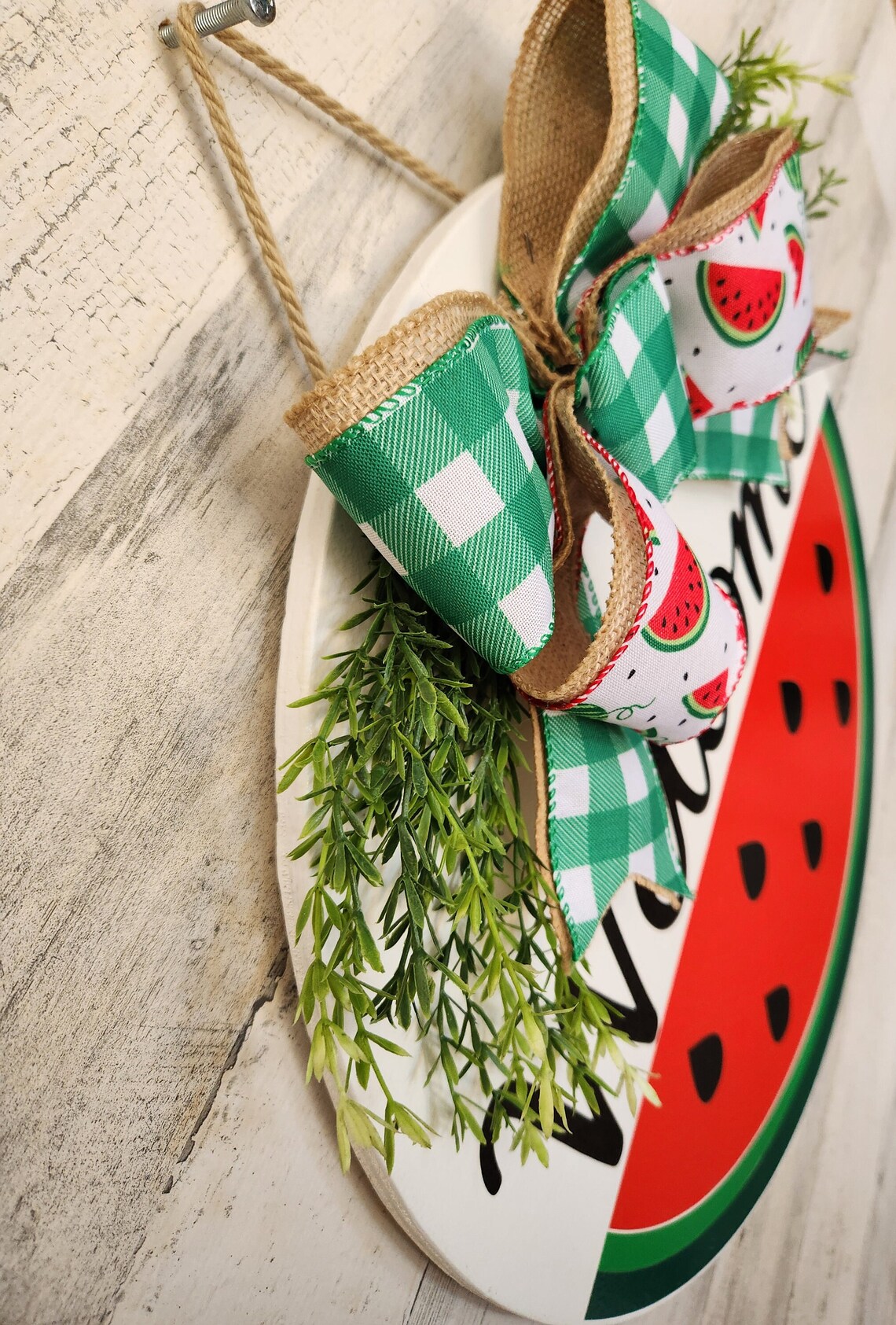 Watermelon Welcome Sign | Welcome Door Hanger | Summer Watermelon Sign ...