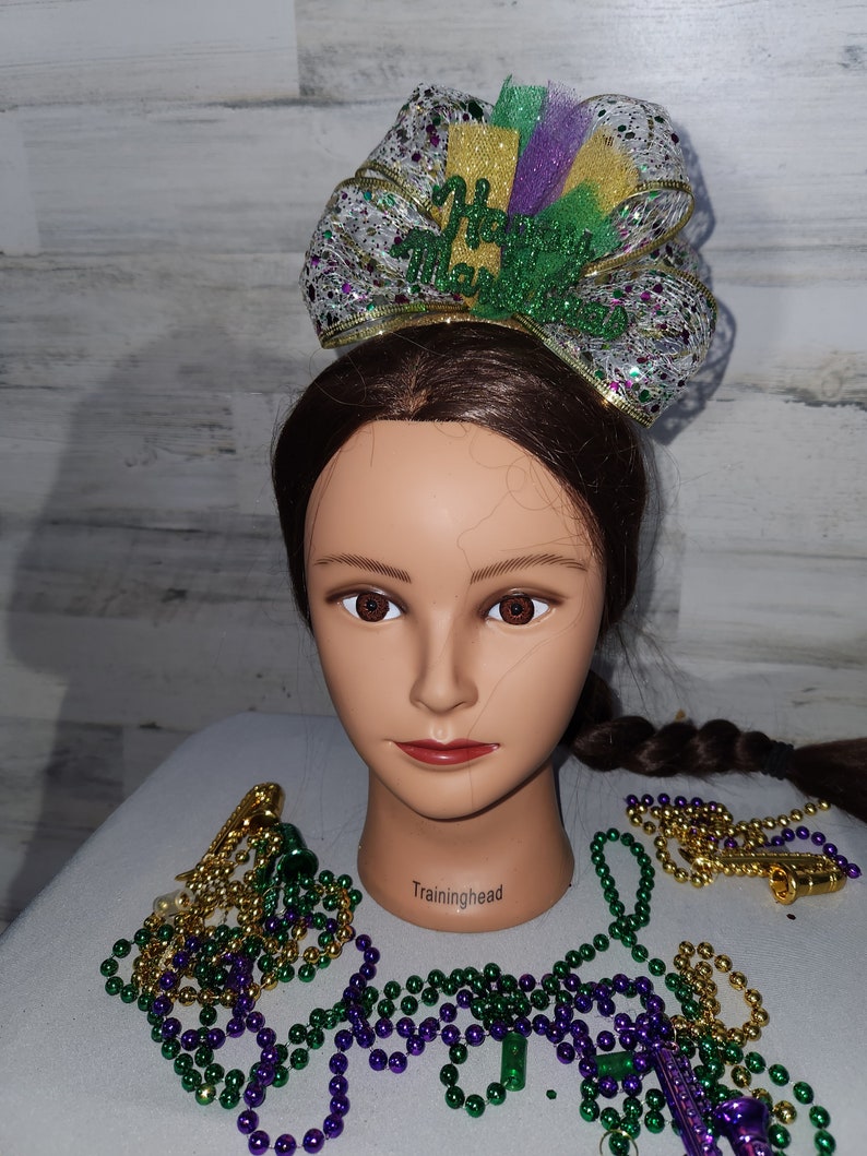Mardi Gras Headband, Mardi Gras Head Piece, Mardi Gras Party Headband ...