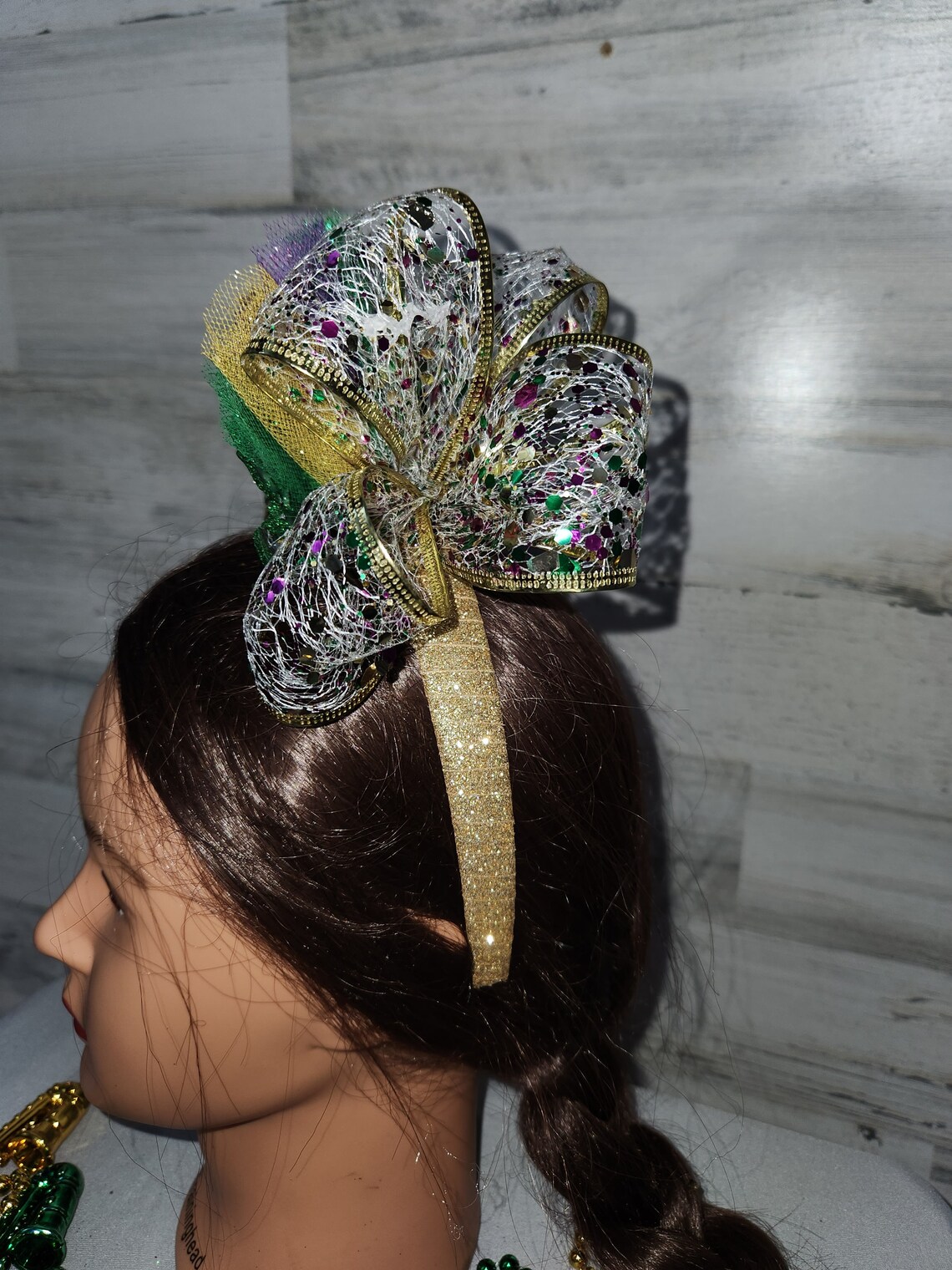 Mardi Gras Headband, Mardi Gras Head Piece, Mardi Gras Party Headband ...