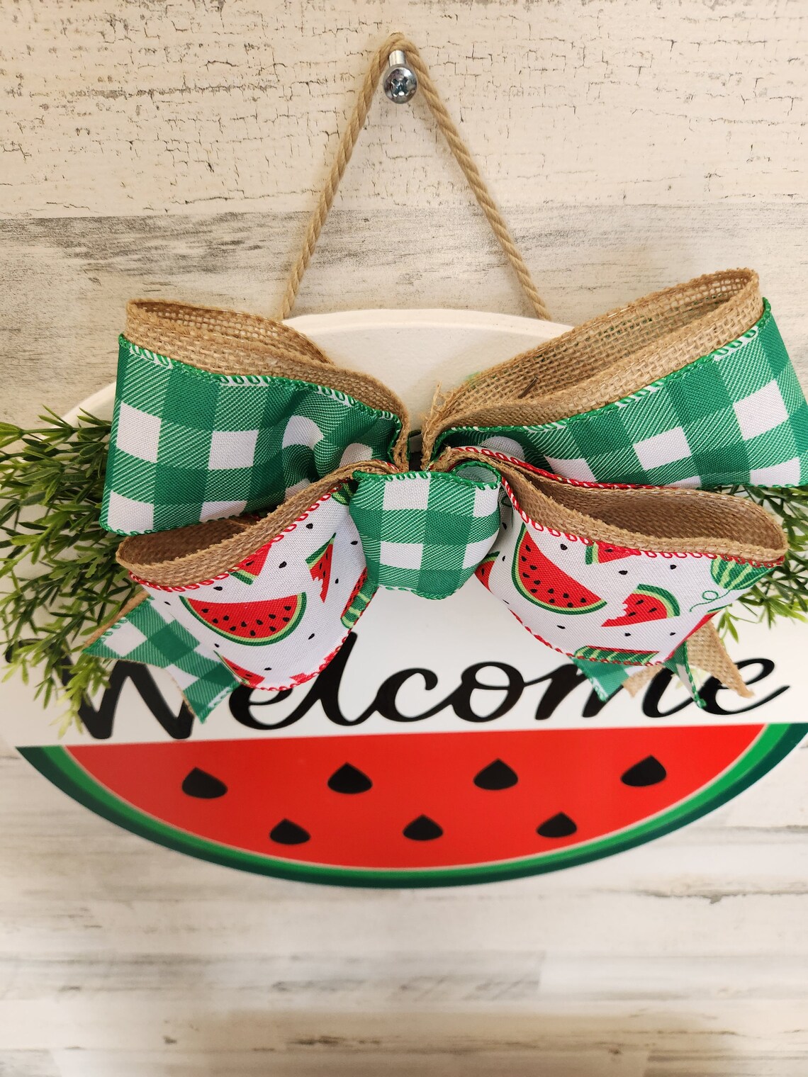 Watermelon Welcome Sign | Welcome Door Hanger | Summer Watermelon Sign ...