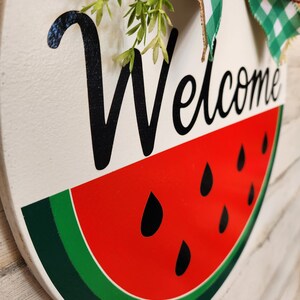 Watermelon Welcome Sign | Welcome Door Hanger | Summer Watermelon Sign ...