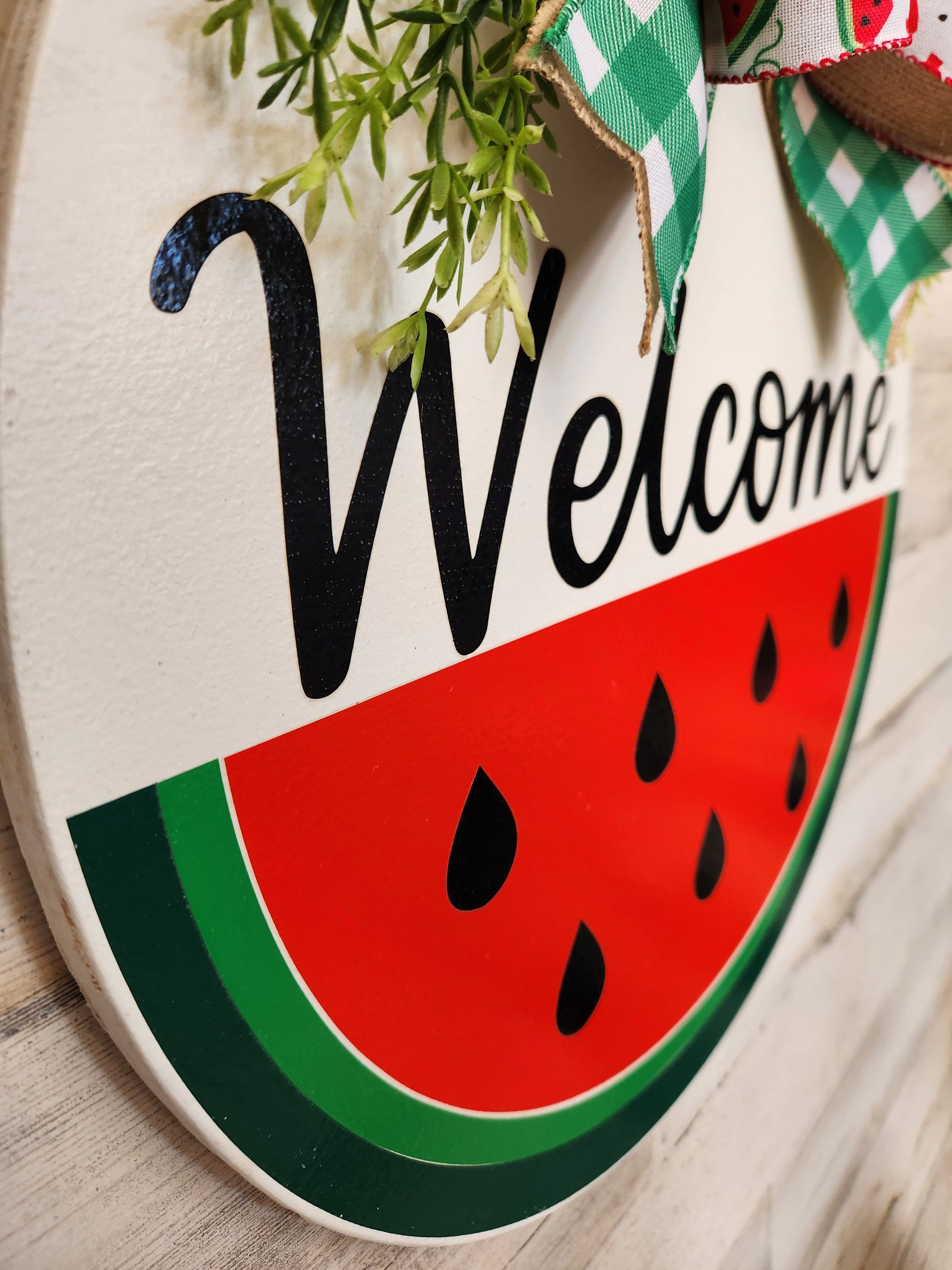 Watermelon Welcome Sign | Welcome Door Hanger | Summer Watermelon Sign ...