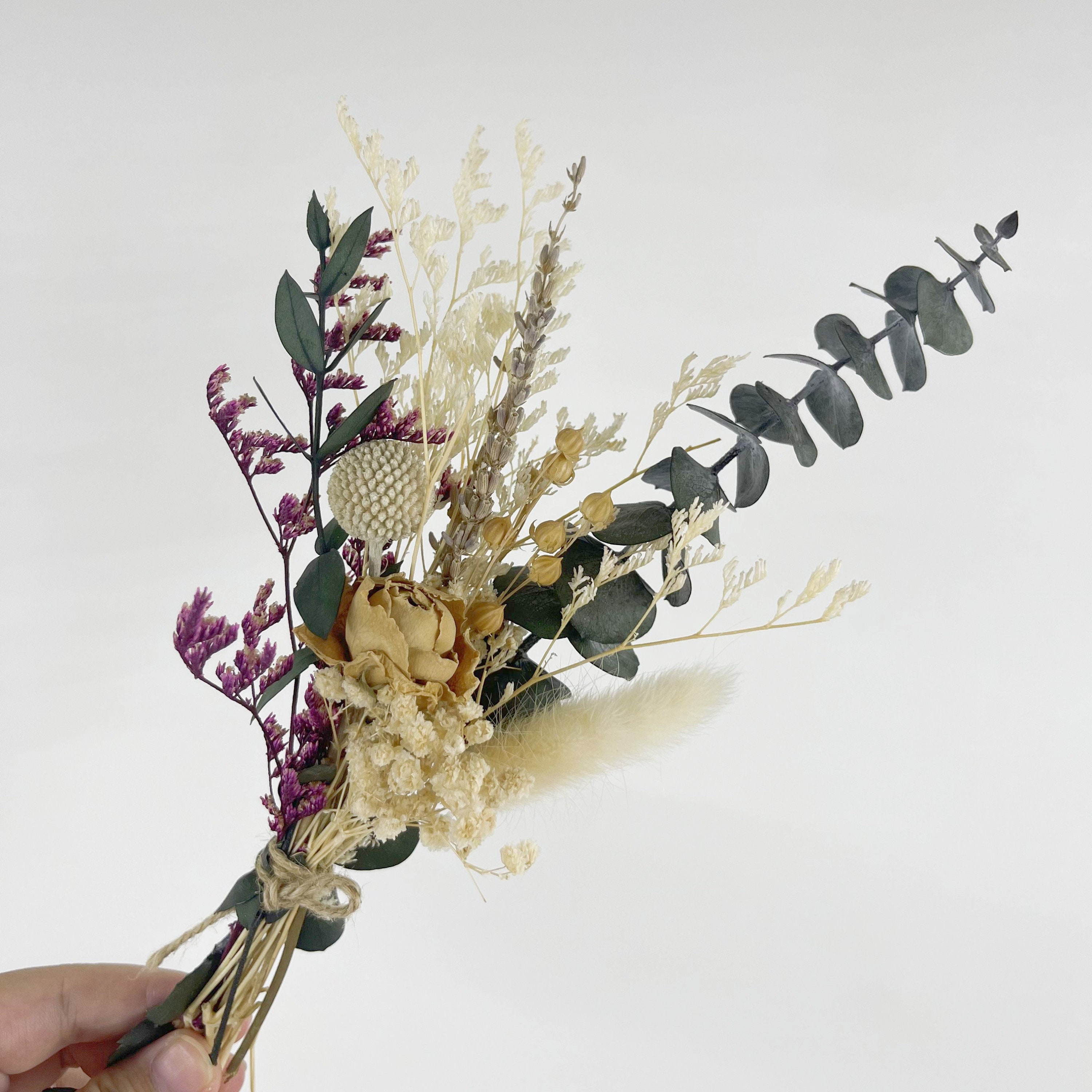 Mini Dry Flower Bouquetnatural Plants Bouquet Boho Dried - Etsy