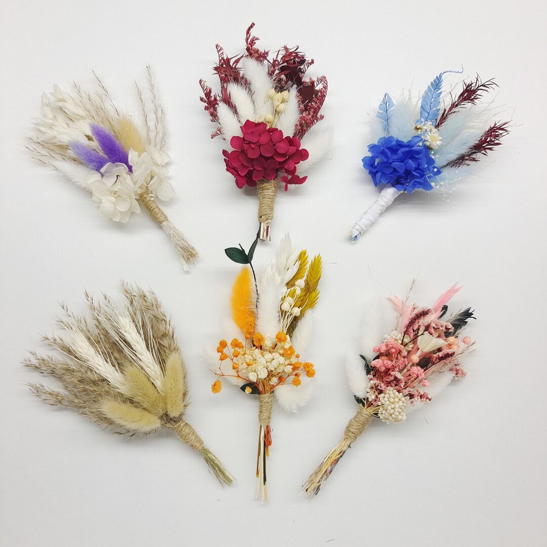 Boho Dried Flower Bouquet: Mini Floral Arrangement, Home Decor Gift - Etsy