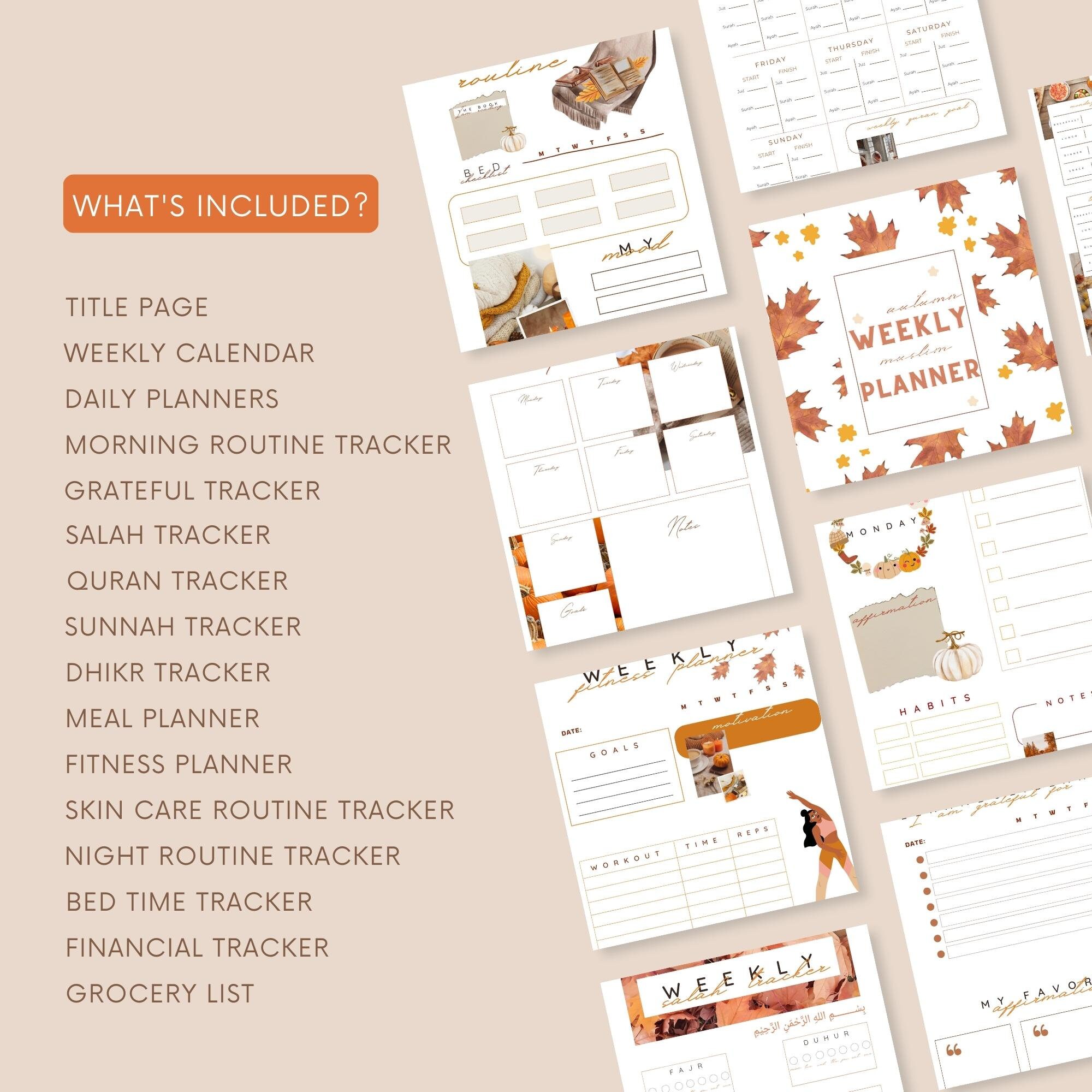 Weekly Muslim Planner Undated Planner Weekly Islamic Planner Quran ...