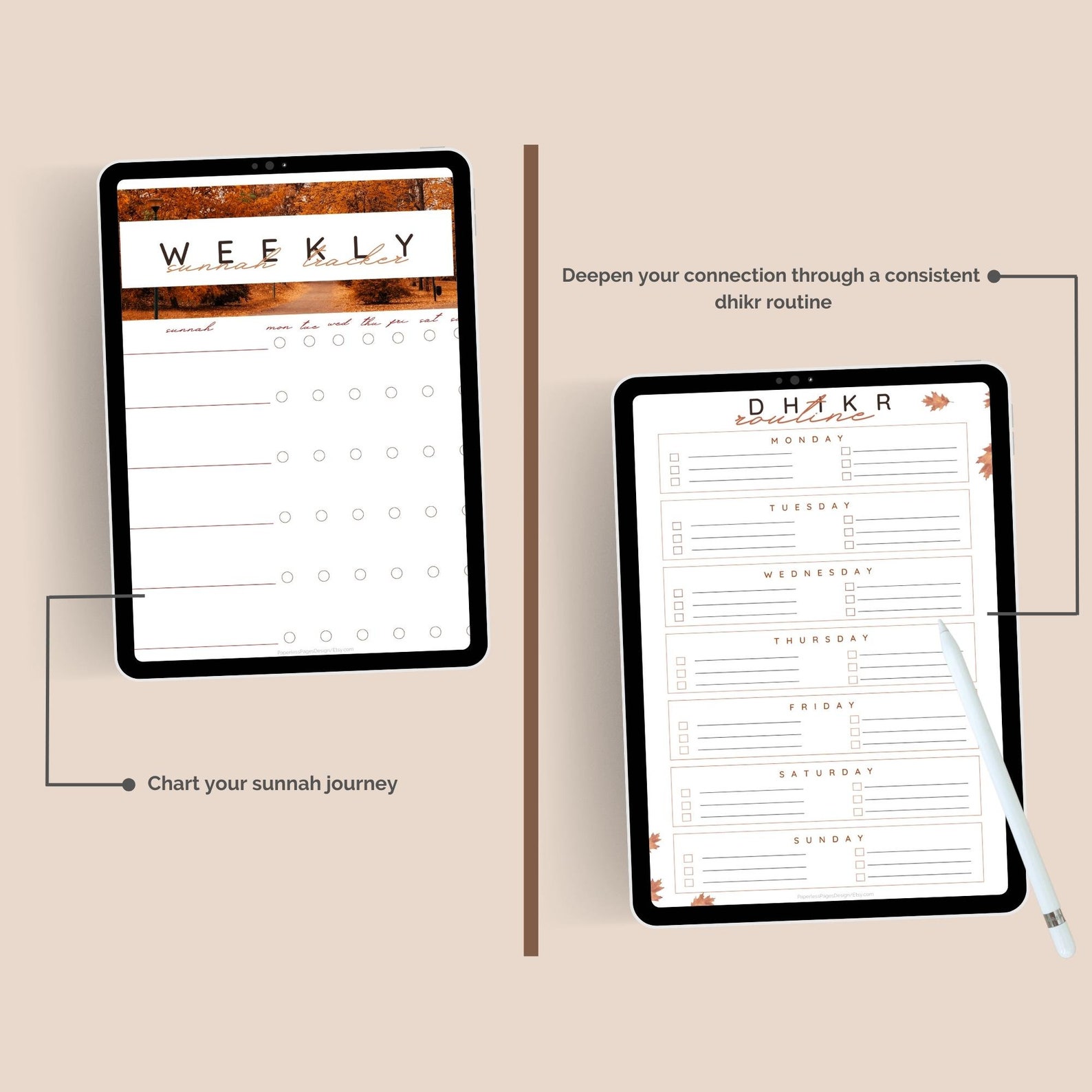 Weekly Muslim Planner Undated Planner Weekly Islamic Planner Quran ...