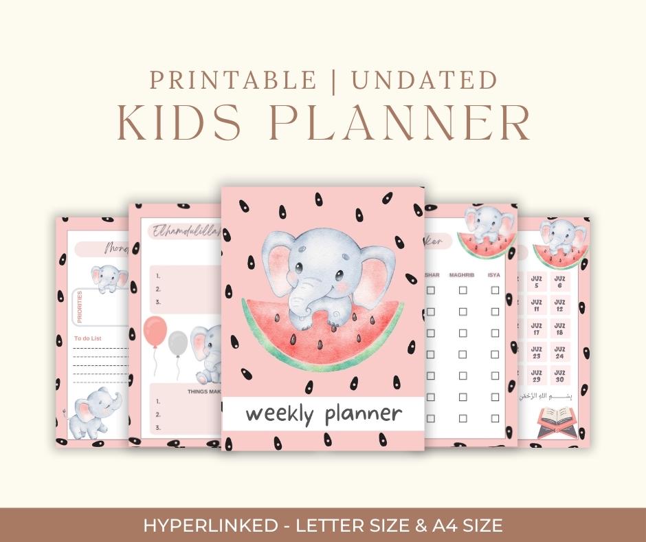 Muslim Kids Planner Digital Kids Planner Printables Kids Planner ...