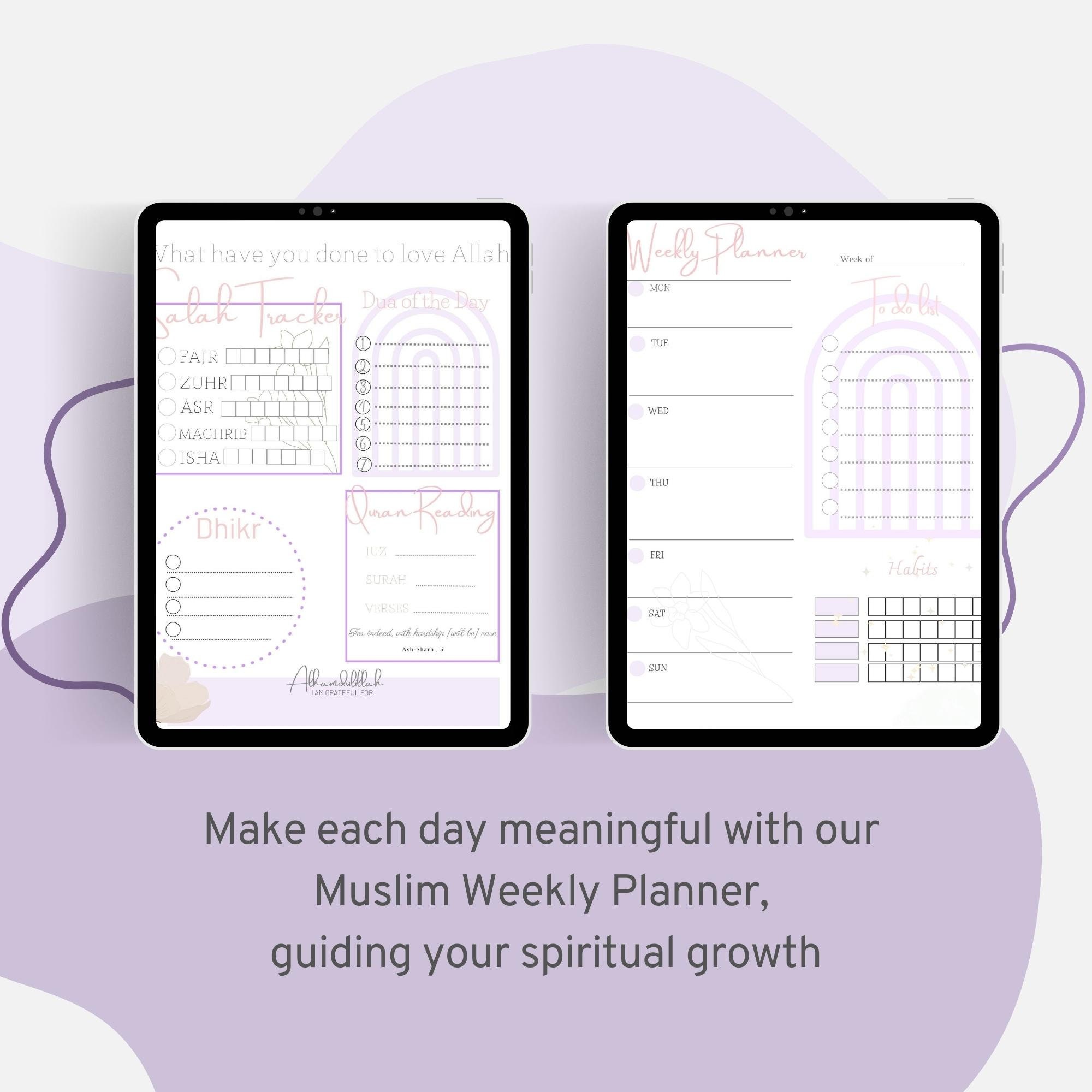 Weekly Muslim Planner Weekly Planner for Muslim Weekly Islamic Planner ...