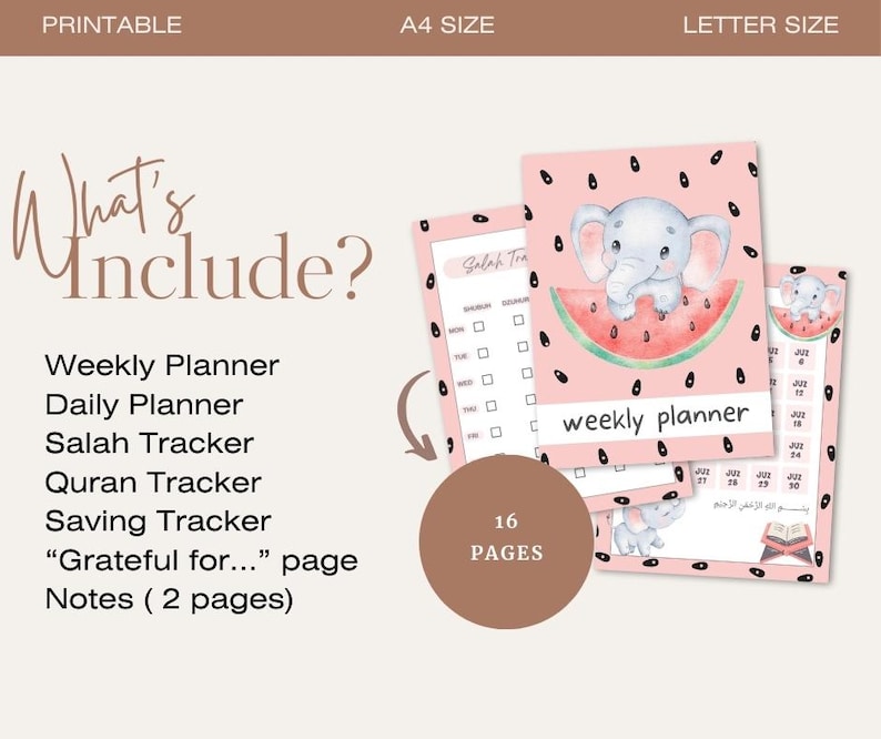 Muslim Kids Planner Digital Kids Planner Printables Kids Planner ...
