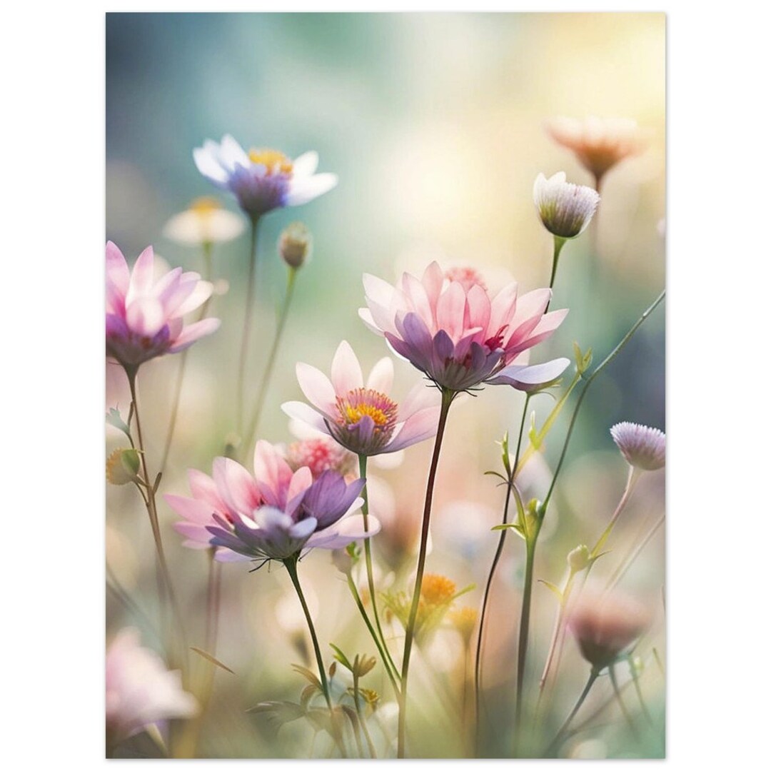 Floral Wall Art Wildflowers Art Print 2 Premium Matte Paper Poster ...