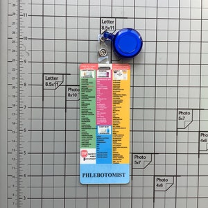 Phlebotomist Specimen Badge (vertical - Light Blue) - Etsy