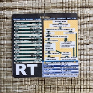 RT Badge, Respiratory Therapist Badge With Vent. Setup (horizontal ...