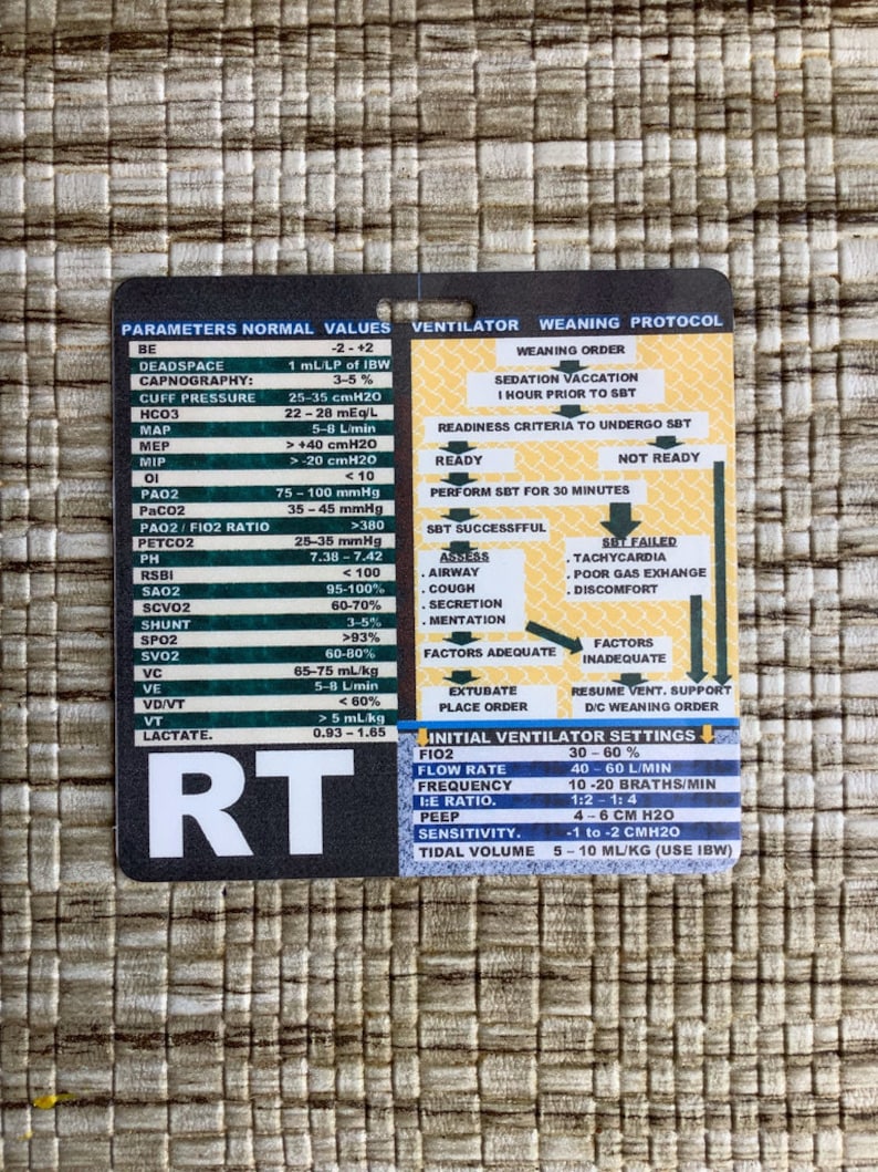 RT Badge, Respiratory Therapist Badge With Vent. Setup (horizontal ...