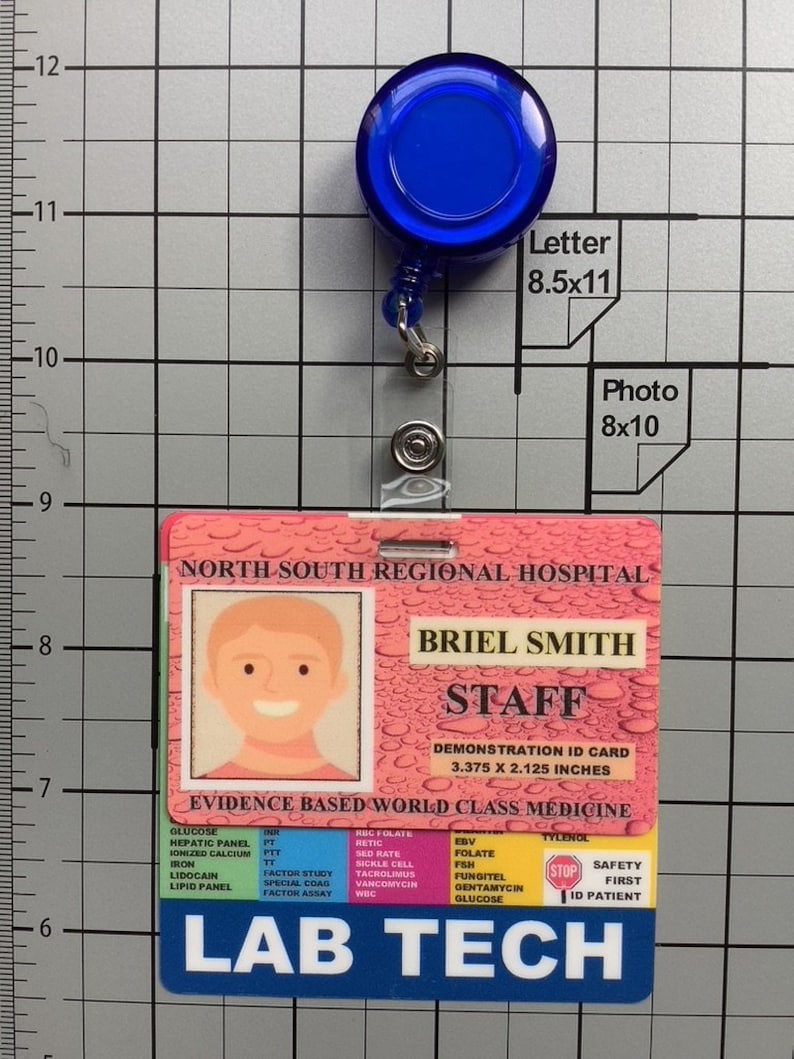 Lab Tech Specimen Badge. Specimen Badge (blue) - Etsy