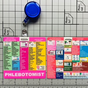 Phlebotomist Specimen Badge (horizontal - Pink) - Etsy