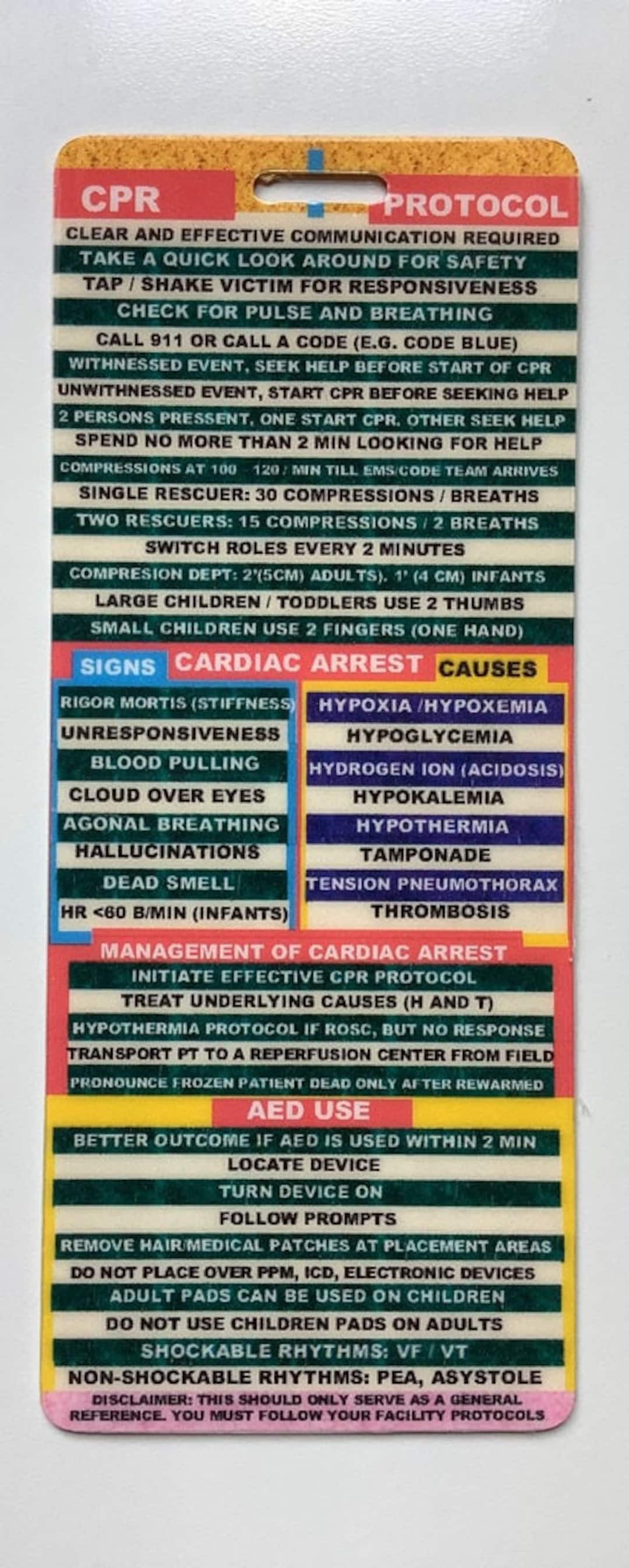 BLS Badge Emergency Card Nurse Complementary Card. - Etsy