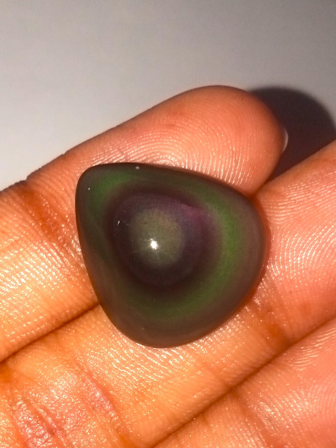 15 Cts. 100 % Rainbow Obsidian Double Eye Highest Grade Rainbow ...