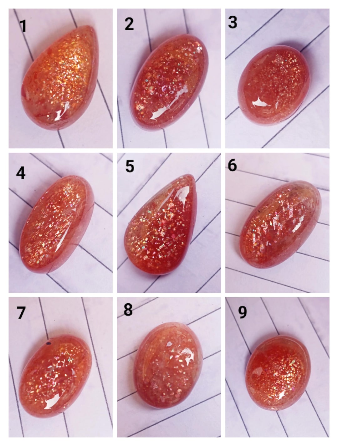 Top AAA Grade Rich Colors Sunstone Cabochon All Shape 9 Pcs Lot ...