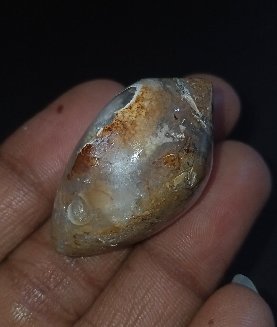 104 Ct. A1 Top Quality Fossil Agate,full Pack Snail, 100% Natural ...