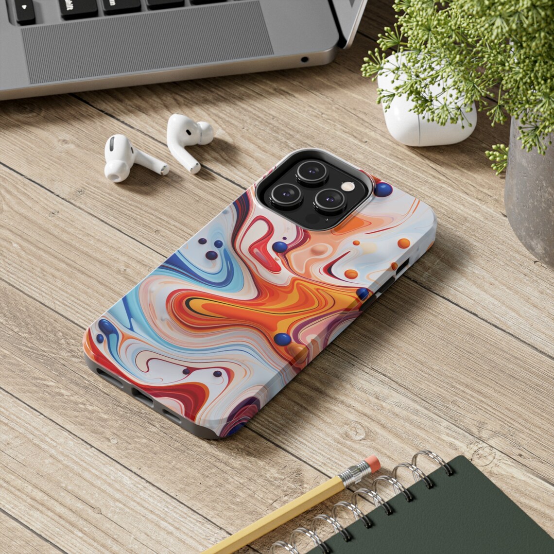Paint Swirls and Bubble Blisters iPhone Case - Etsy