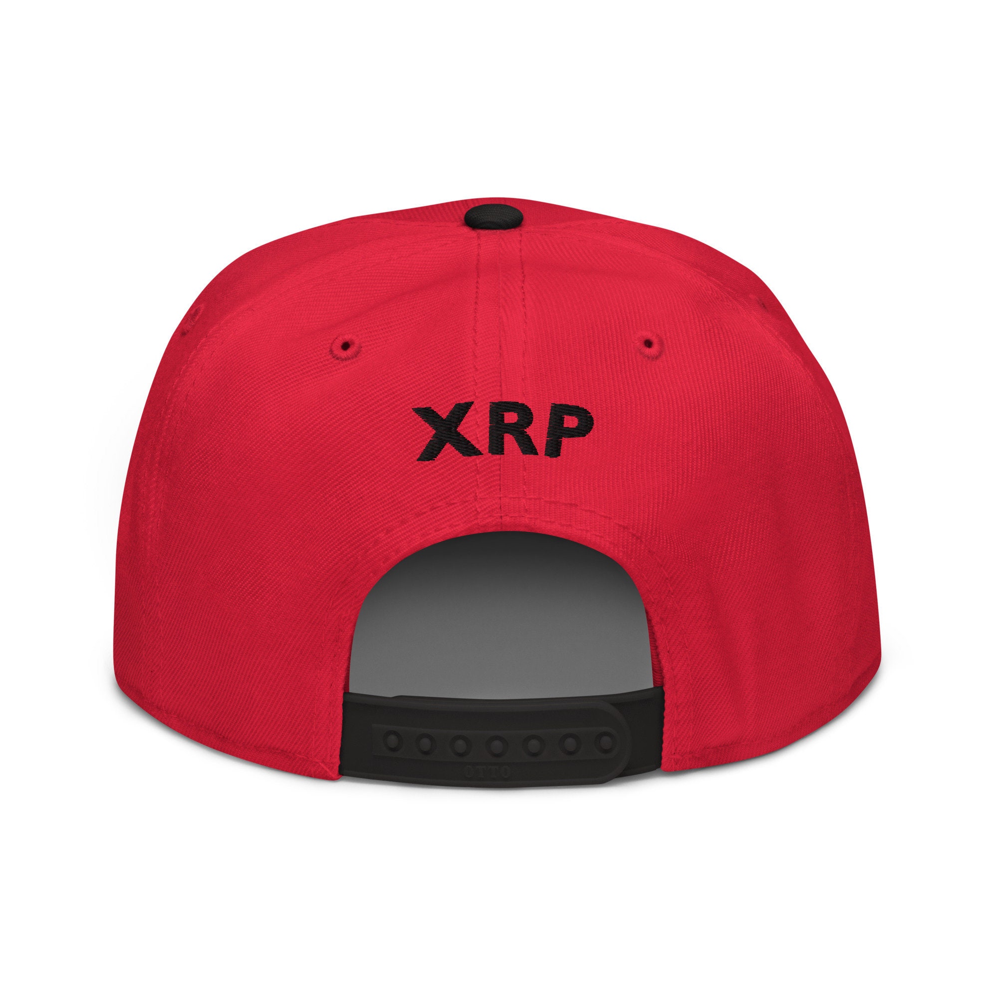 XRP 589 Rocket Ship Snapback Hat (white, Gray, Red Hat With Black Brim ...