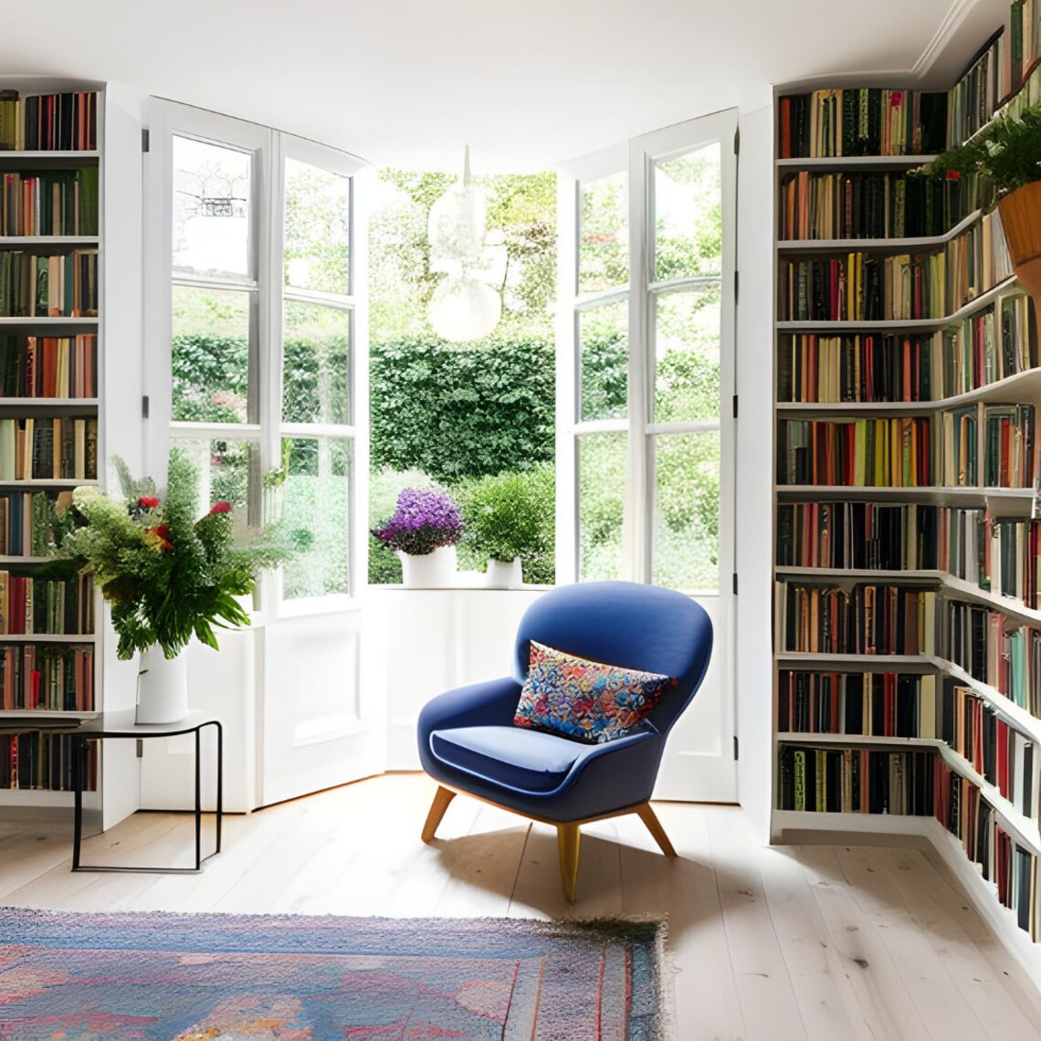 Modern Library Zoom Virtual Backgrounds Backdrop Office Background ...