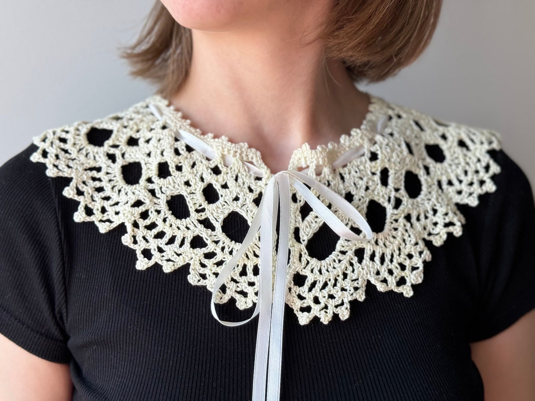 Collar Crochet - Detachable Handmade Collar - Neck Accessories Collar ...