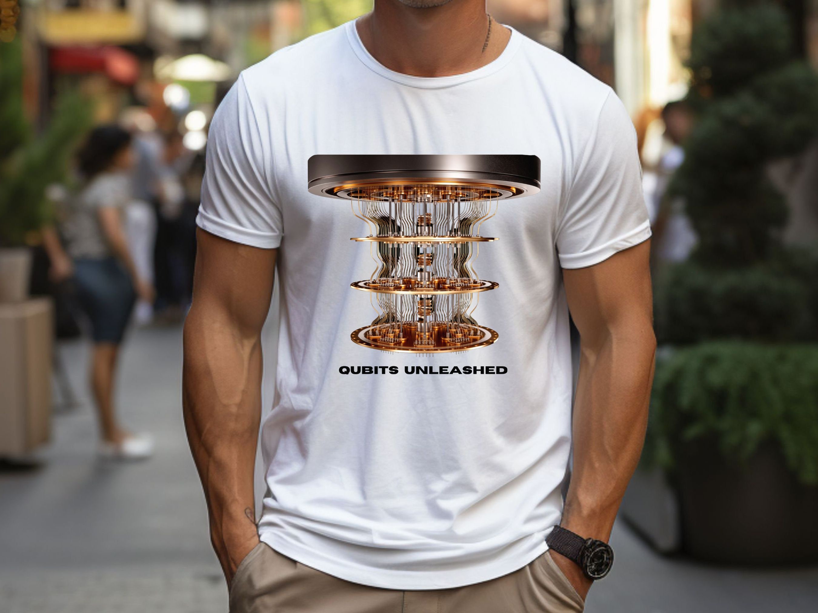 Unisex Quantum Computing Enthusiast Tee Futuristic Qubits T-shirt ...