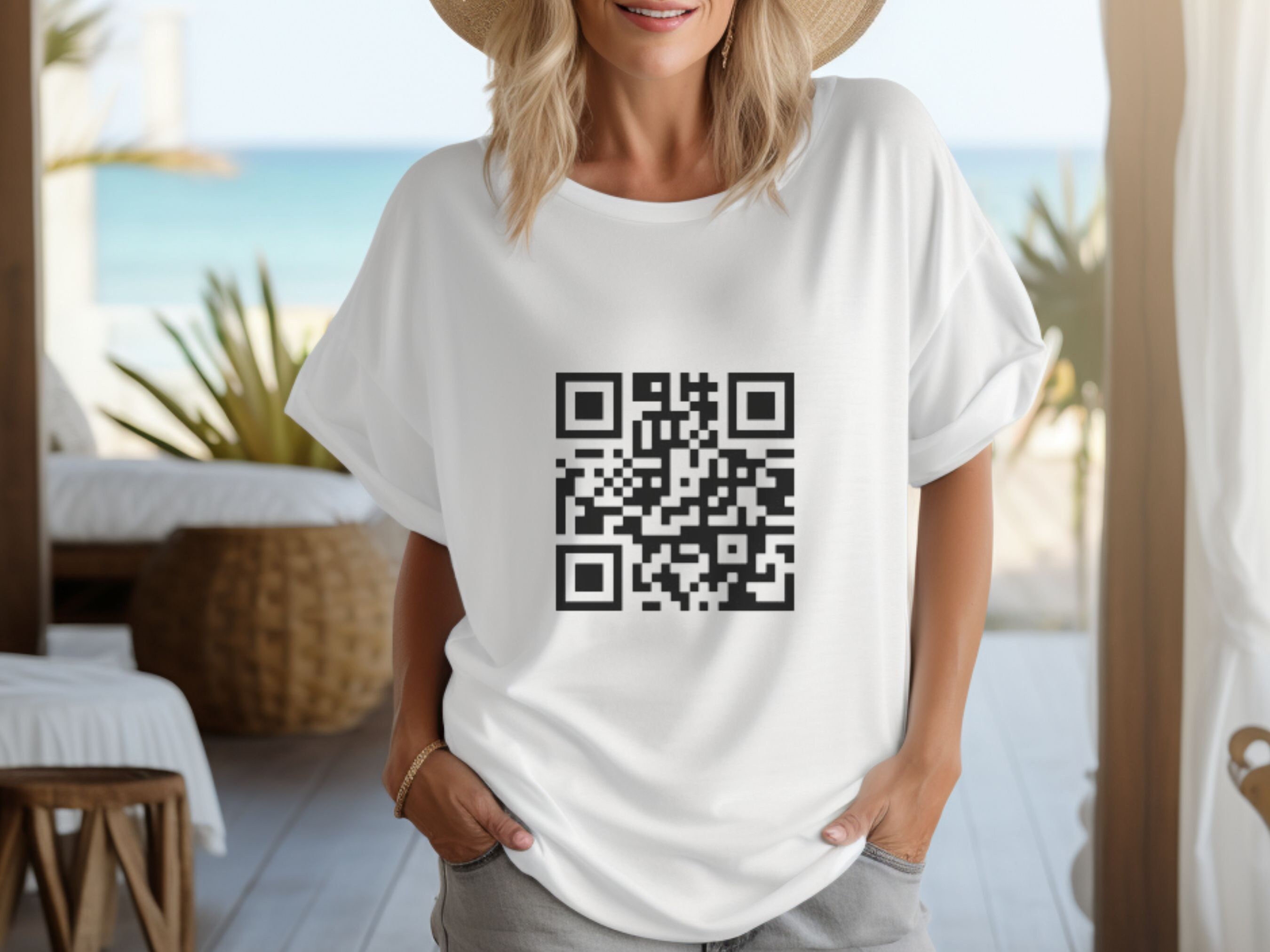 Unisex Funny F**ck You T-shirt, QR Code Shirt, Gift for Men, F-you Tee ...