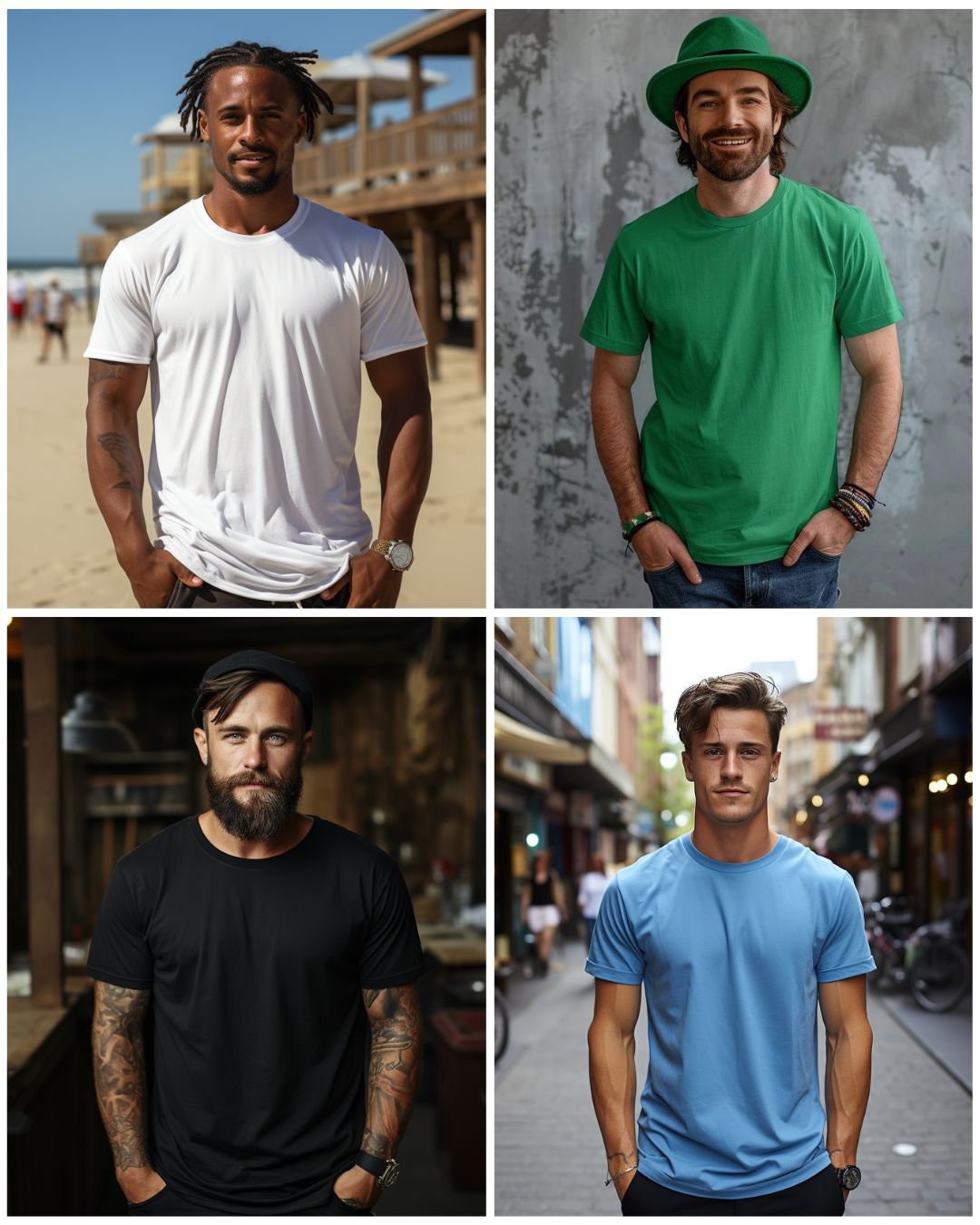Best Selling Colors Bella Canvas 3001 Men Mockup Mens T-shirt Mockup ...