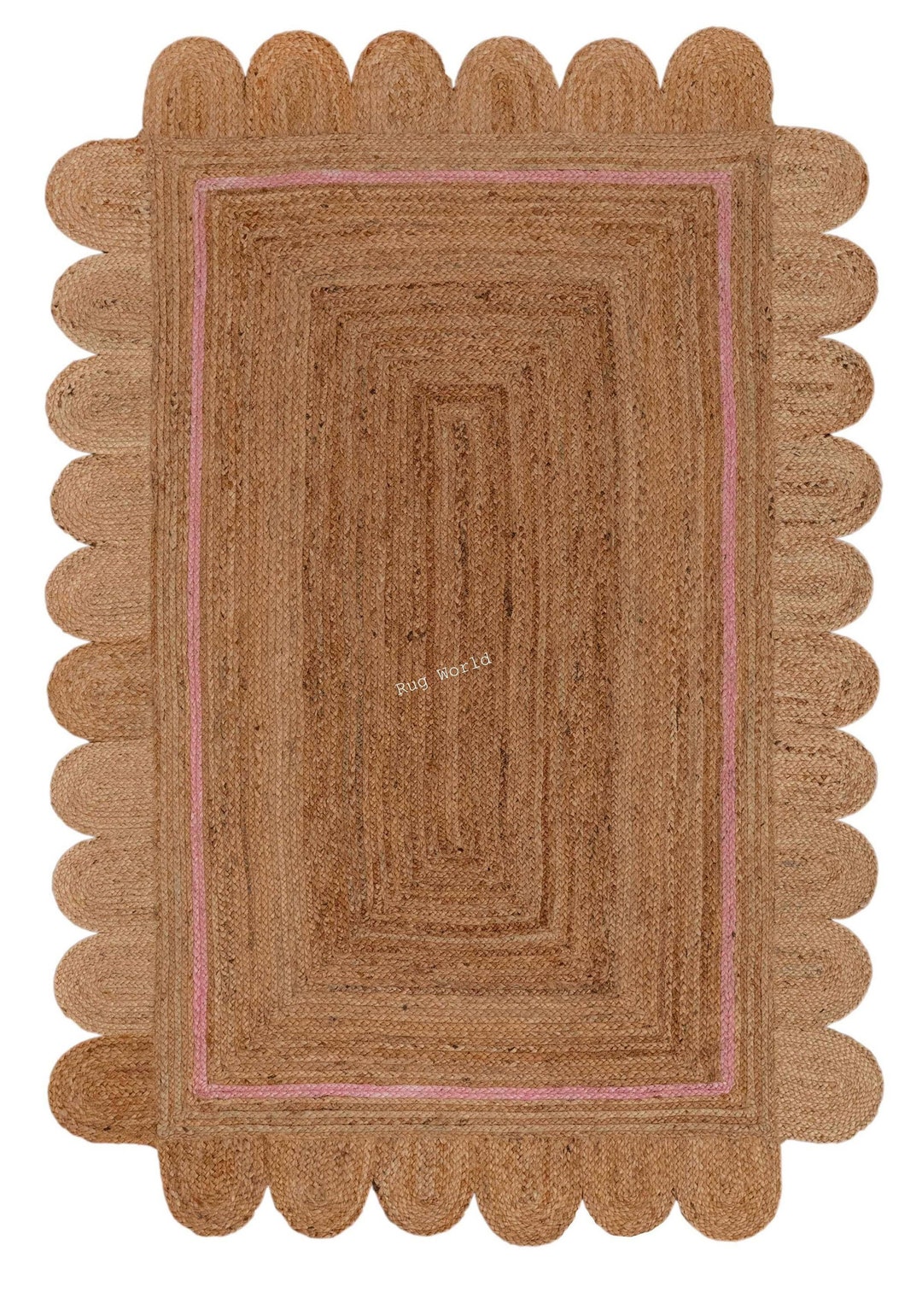 5X7,8X10 Feet Scalloped Rug, Bohemian Décor, Scallop Rug, Home Décor ...