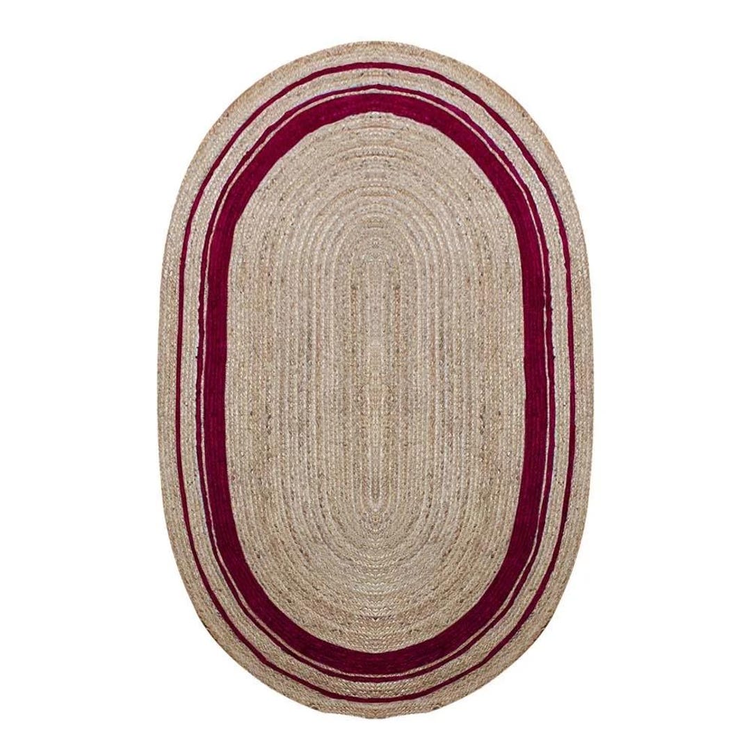 8X10 Feet Oval Rug, Natura Jute Rug, Living Room, Handmade Rug, Kitchen ...