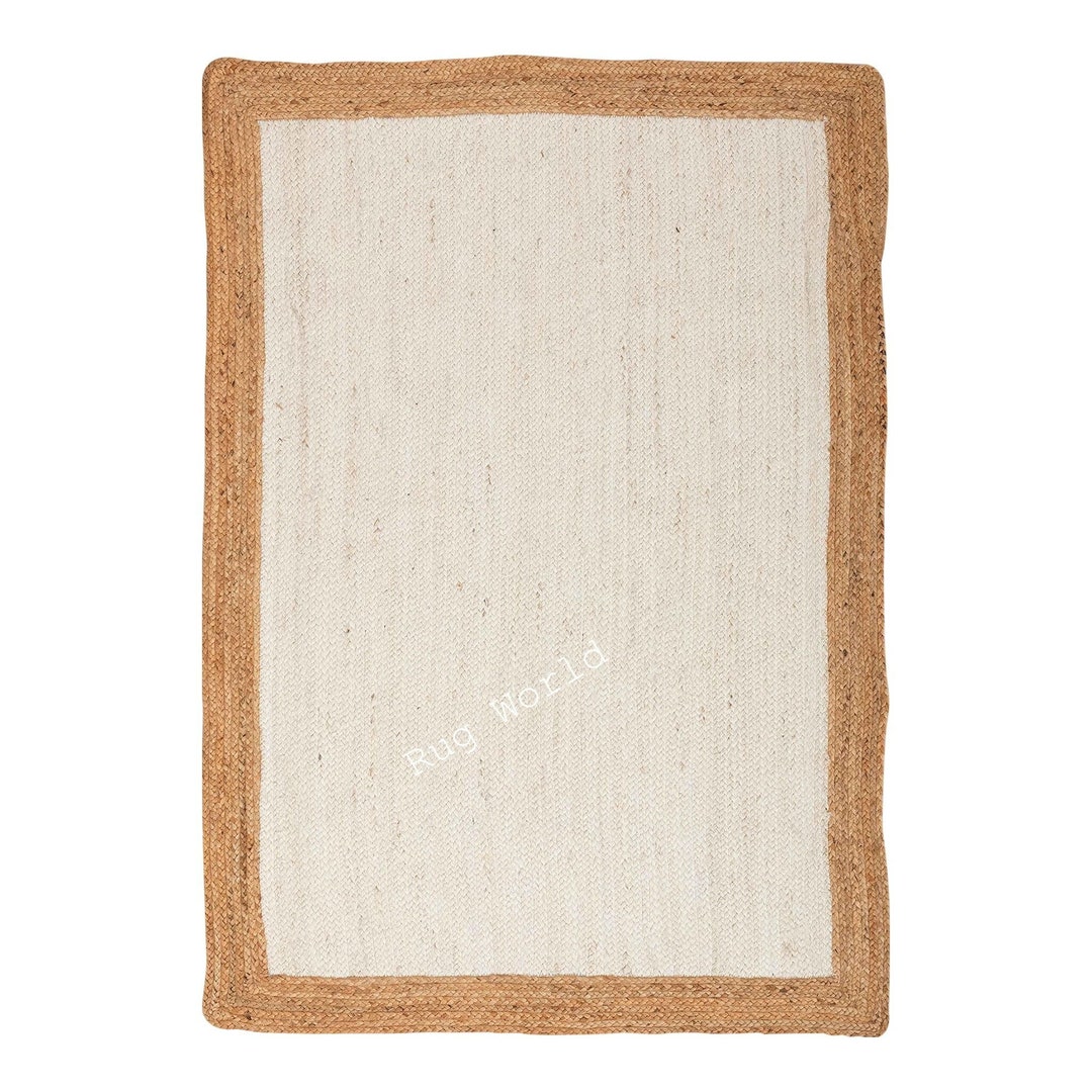 Handmade Jute Rug, White-jute Rug, Handwoven Jute Rug, Kitchen Rug ...