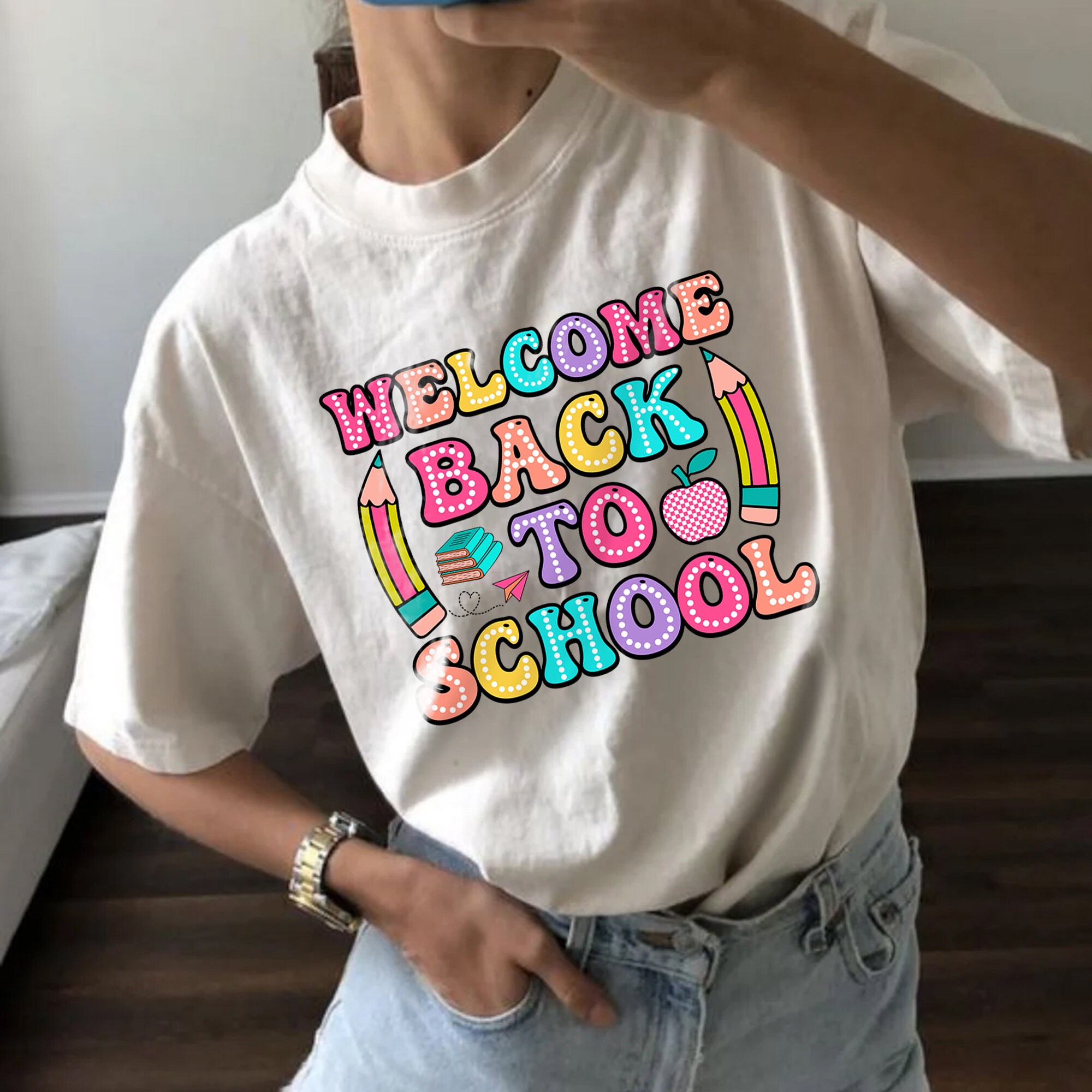 Welcome Back to School Png, Teacher Life Png,first Day of School Png ...