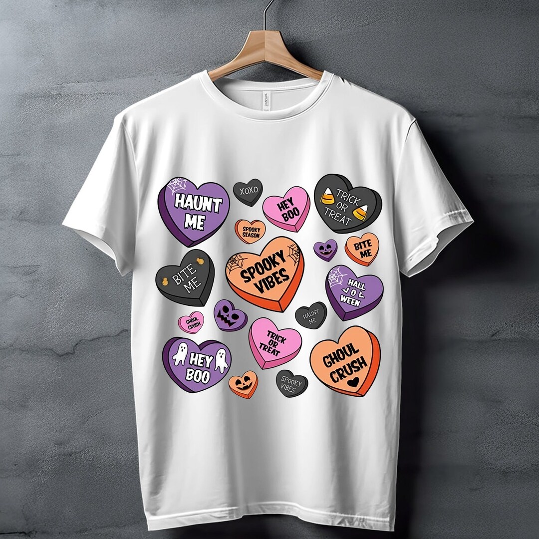 Candy Hearts Halloween Png, Retro Halloween Png,halloween Png,halloween ...