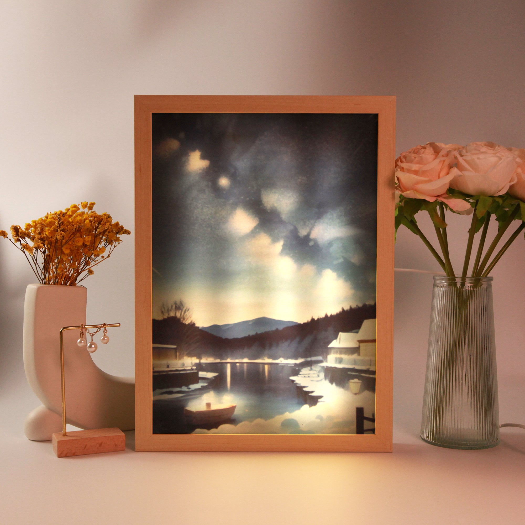 Wall Art Frame Light, the Collision of Light and Art, Light Box, LED ...