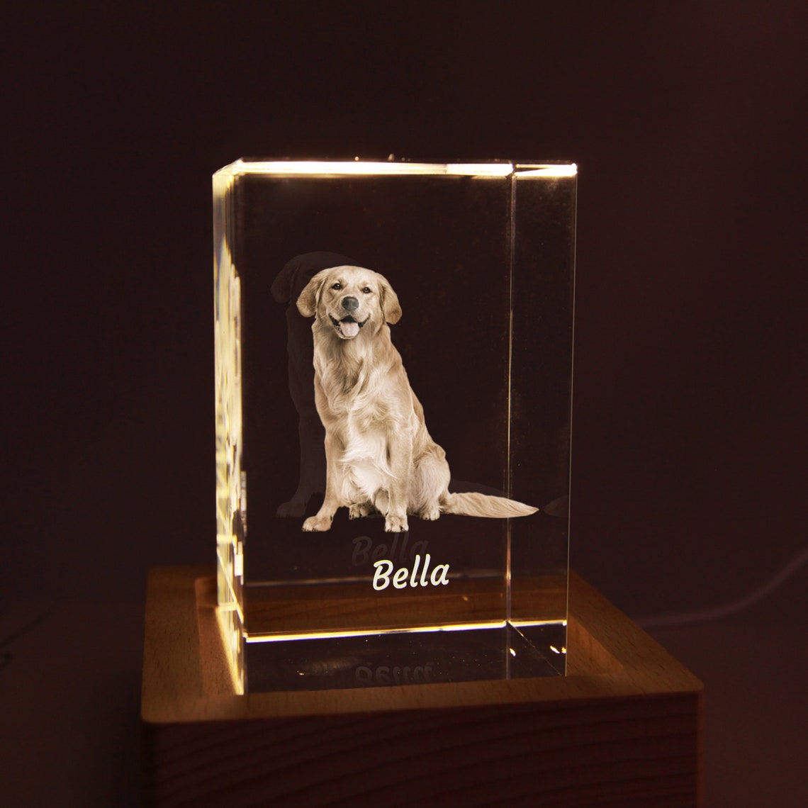 3D Crystal Photo Portrait Personalized With Your Photo, Personalized 3D ...