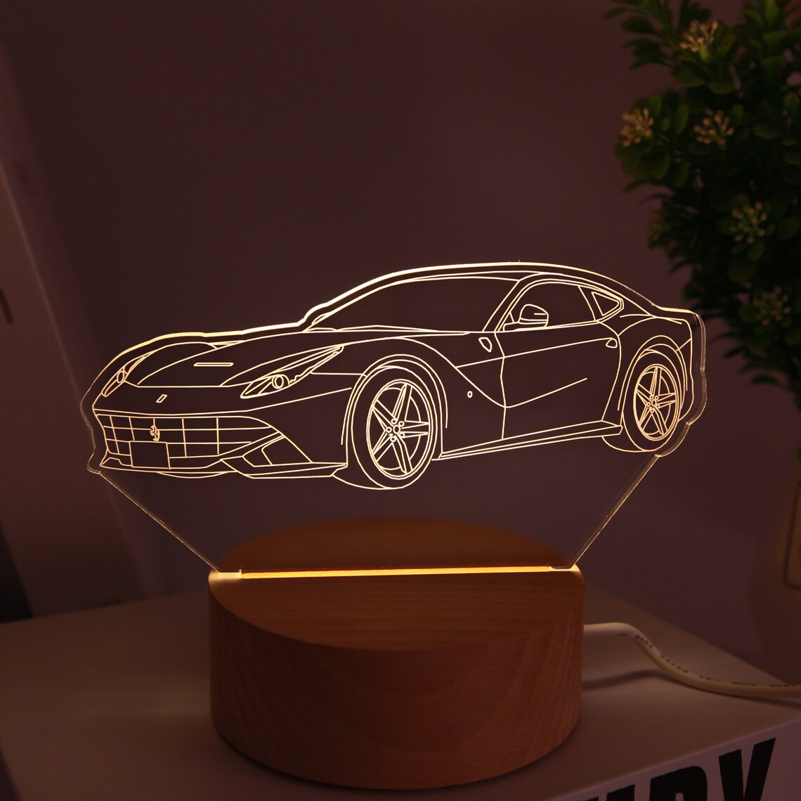 Custom 3D Car Sketch Night Light, Car Guy Gift, Super Car Truck ...