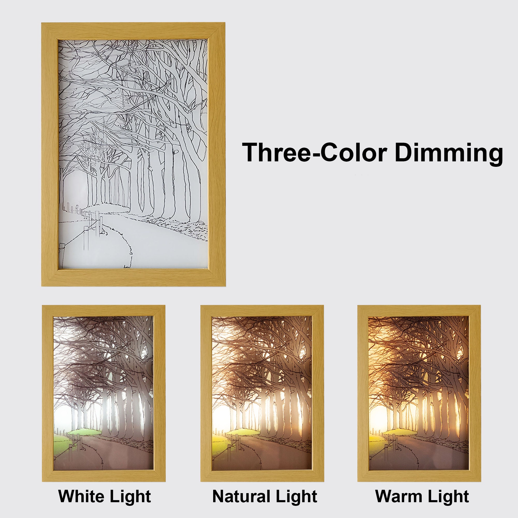 Wall Art Frame Light, the Collision of Light and Art, Light Box, LED ... Wall Art Frame Light, the Collision of Light and Art, Light Box, LED ...