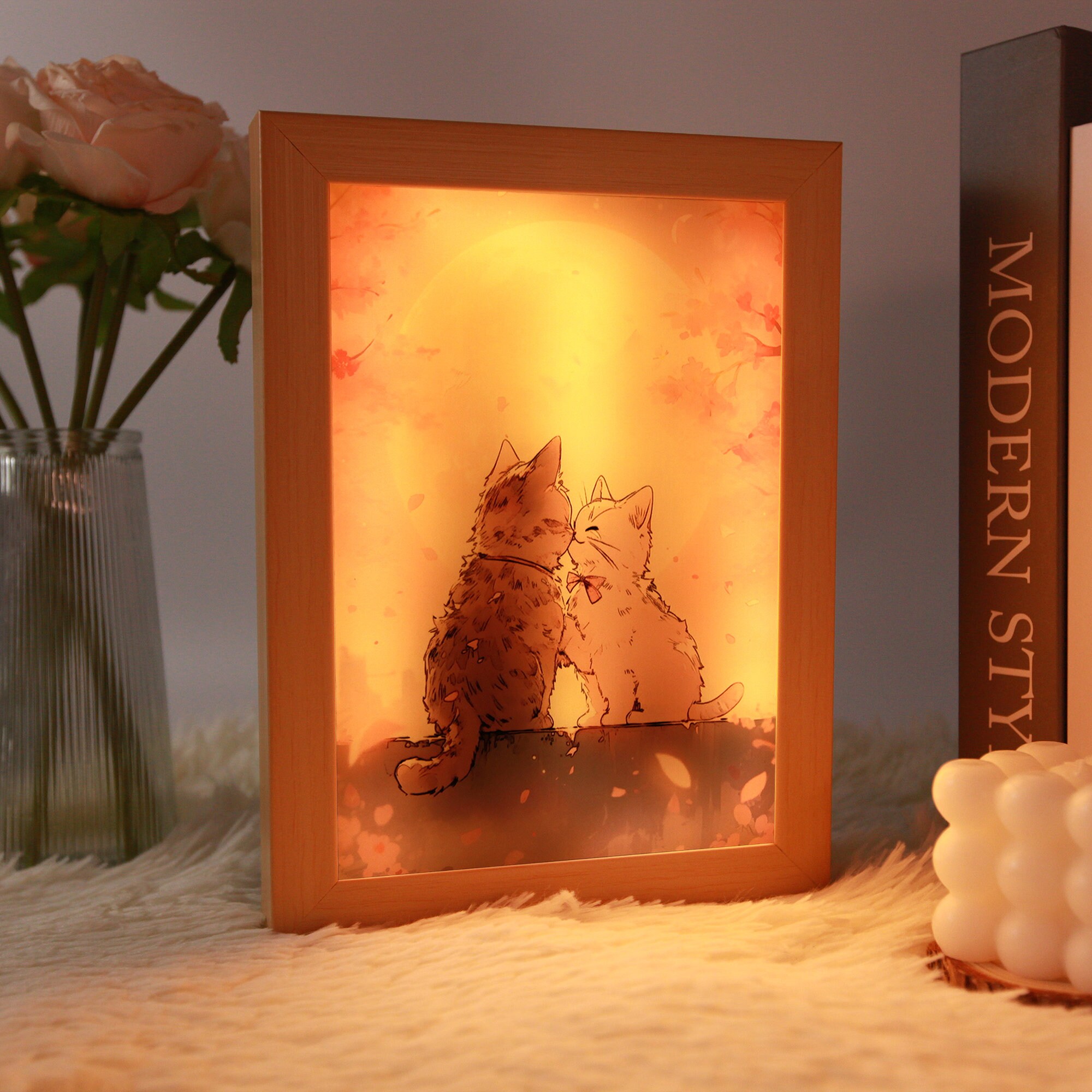 Wall Art Frame Light, the Collision of Light and Art, Light Box, LED ...