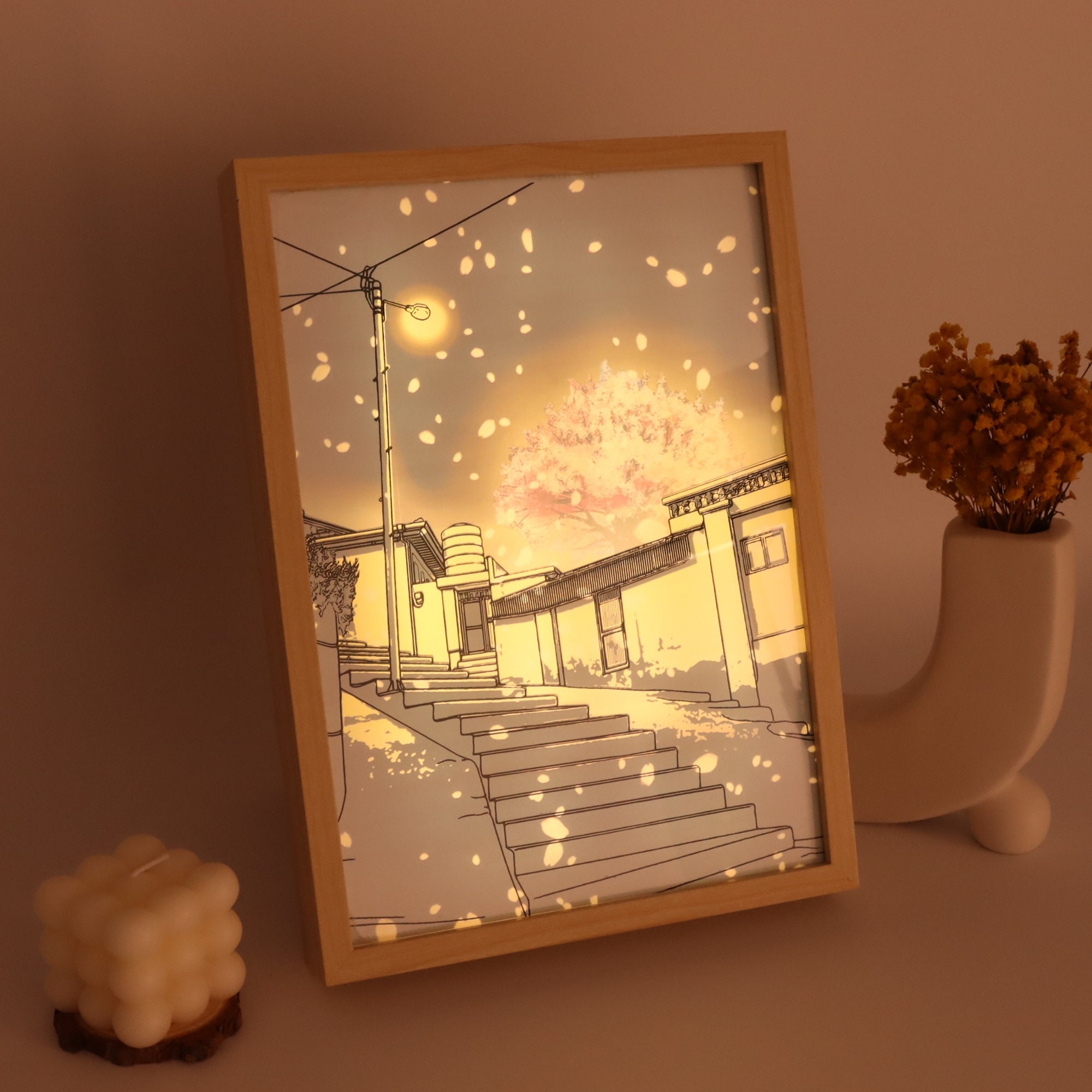 Light-up LED Painting the Collision of Light and Art Wall - Etsy