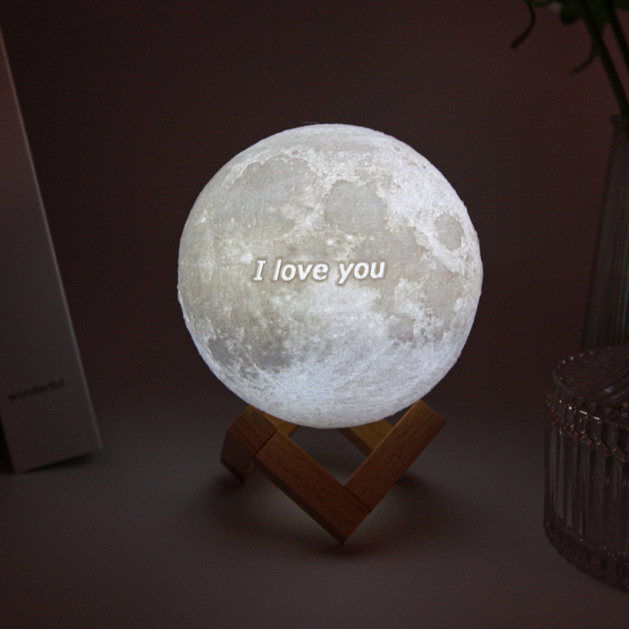 Personalized Moon Lamp, Custom Moon Lamp,custom 3D Photo Printed Moon ...