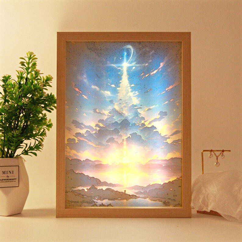 Light-up LED Painting Wall Art Frame Light the Collision of - Etsy