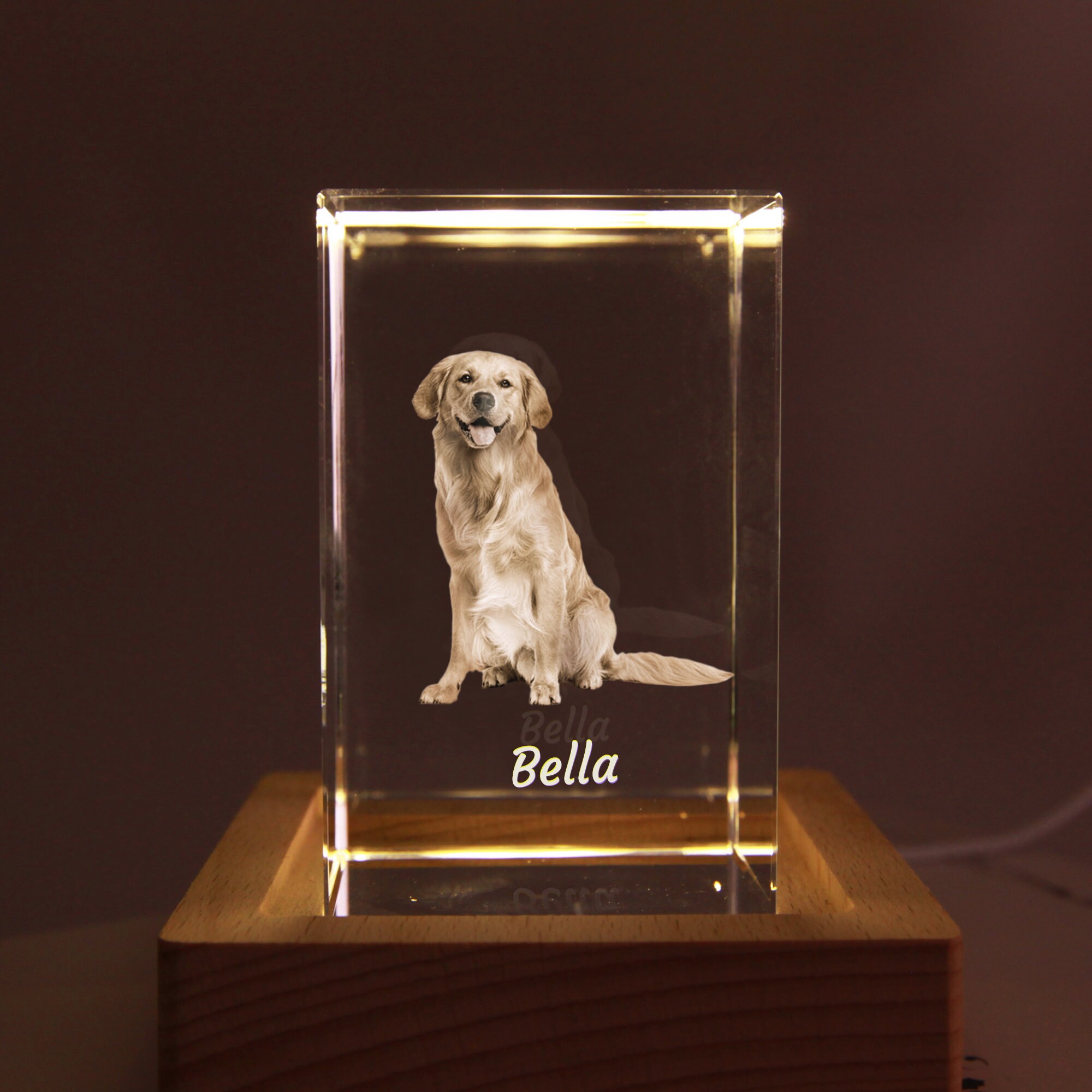3D Crystal Photo Portrait Personalized With Your Photo, Personalized 3D ...