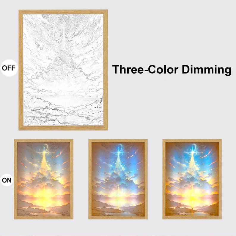 Light-up LED Painting Wall Art Frame Light the Collision of - Etsy