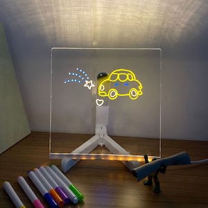 LED Note Board With Colors, 2024 New Glowing Acrylic Message Marker ...