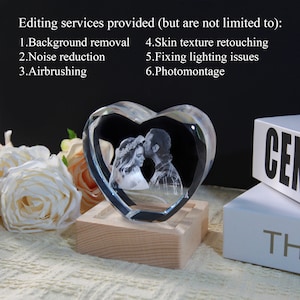 3D Crystal Photo Portrait Personalized With Your Photo, Personalized 3D ...