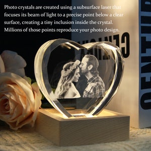 3D Crystal Photo Portrait Personalized With Your Photo, Personalized 3D ...