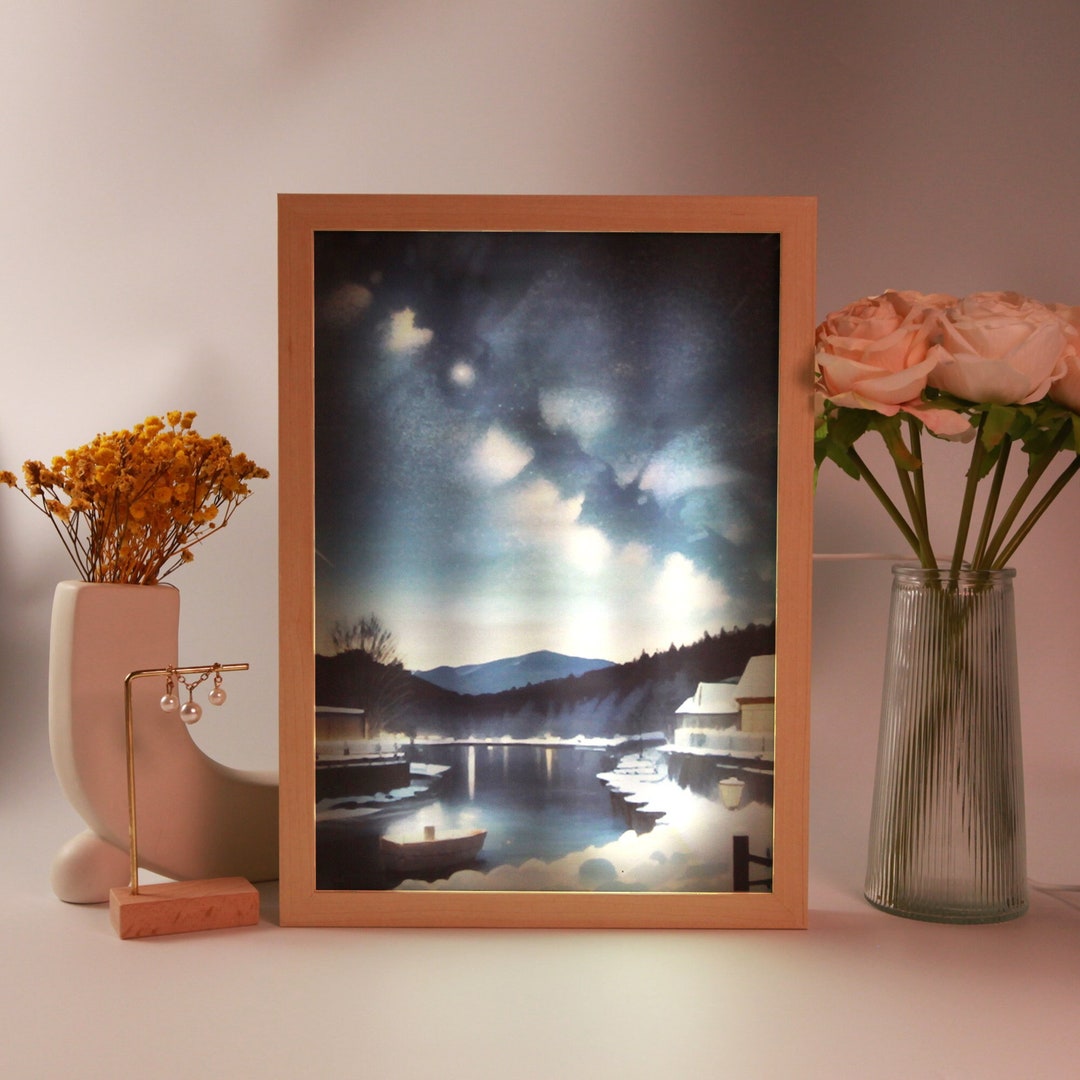 Wall Art Frame Light, the Collision of Light and Art, Light Box, LED ...